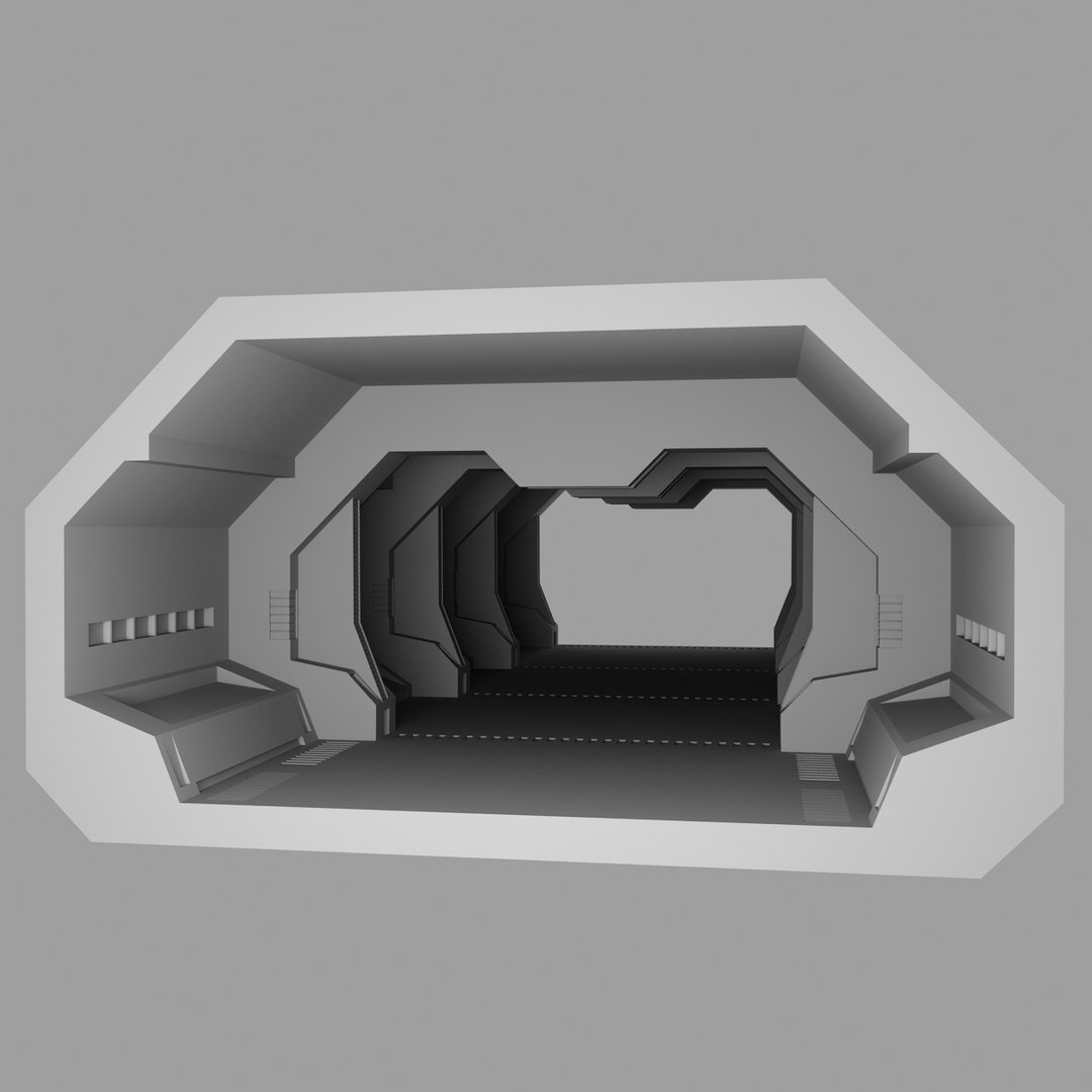 sci-fi interior 3d model