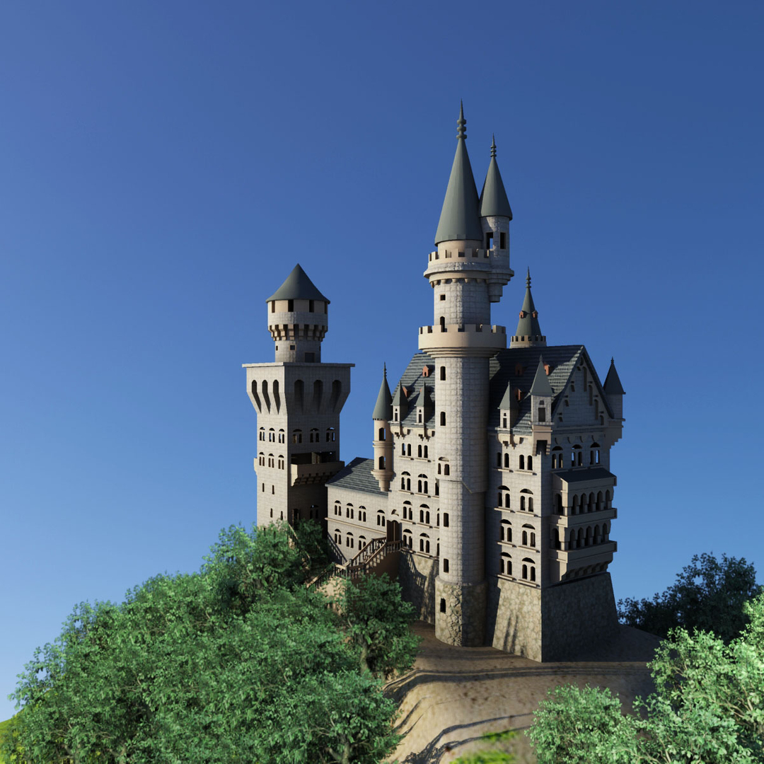 3d neuschwanstein castle model