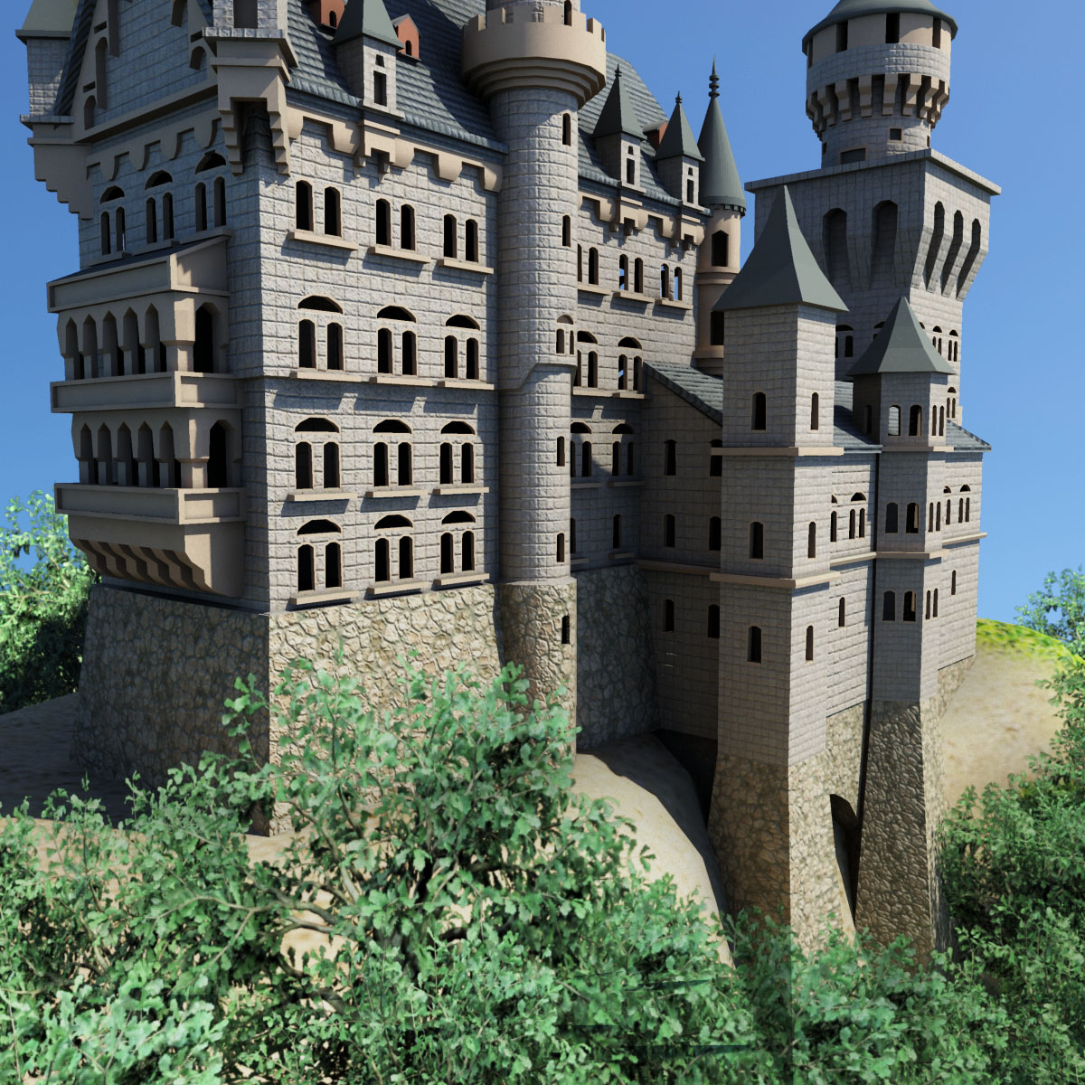 3d neuschwanstein castle model