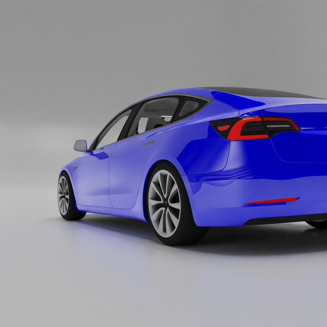 Tesla Model 3 Blue 3D - TurboSquid 2435296