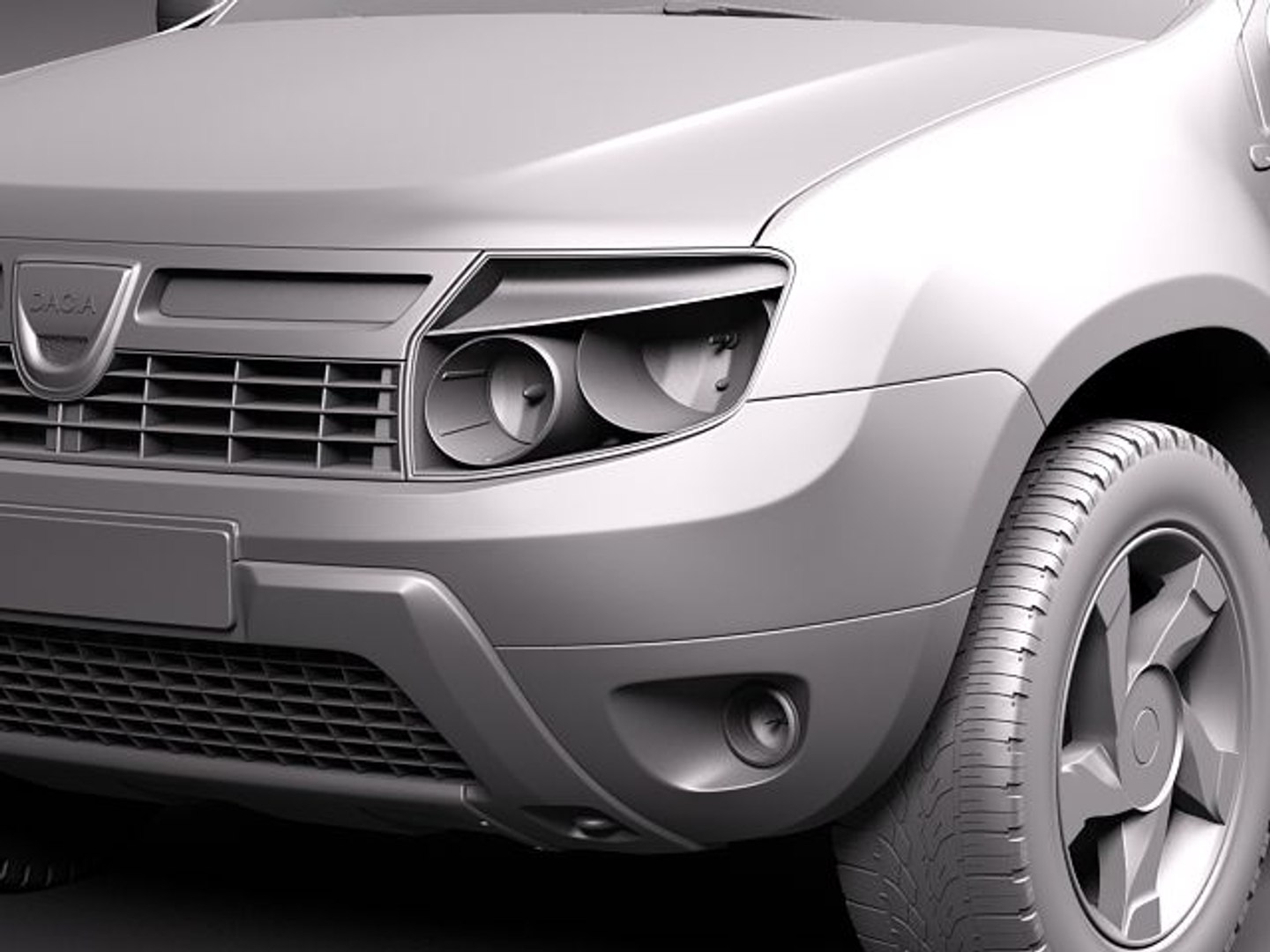 dacia duster 2010 suv 3d model