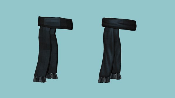 3D black scarf - character design - TurboSquid 1713782