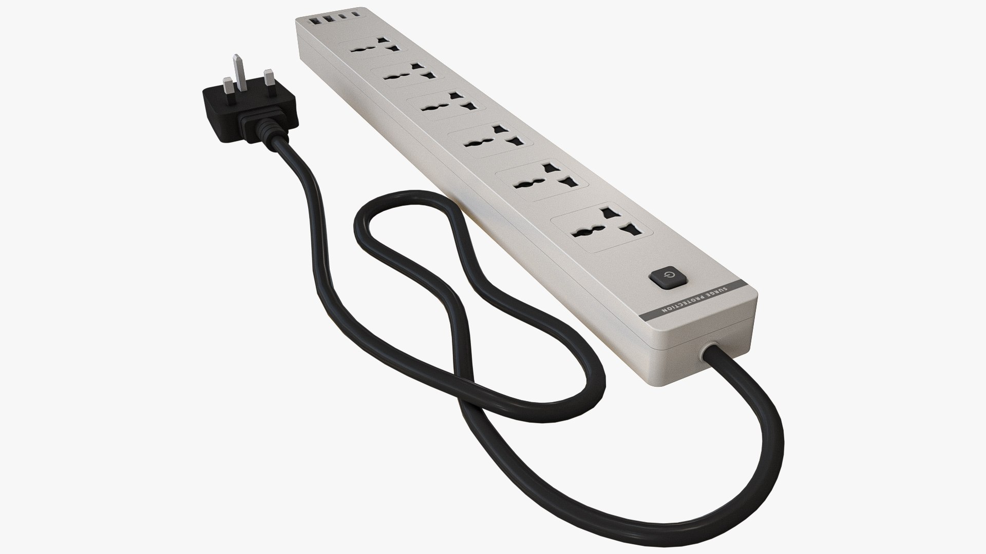 3D Model 6-Way Extension Lead - TurboSquid 2114727