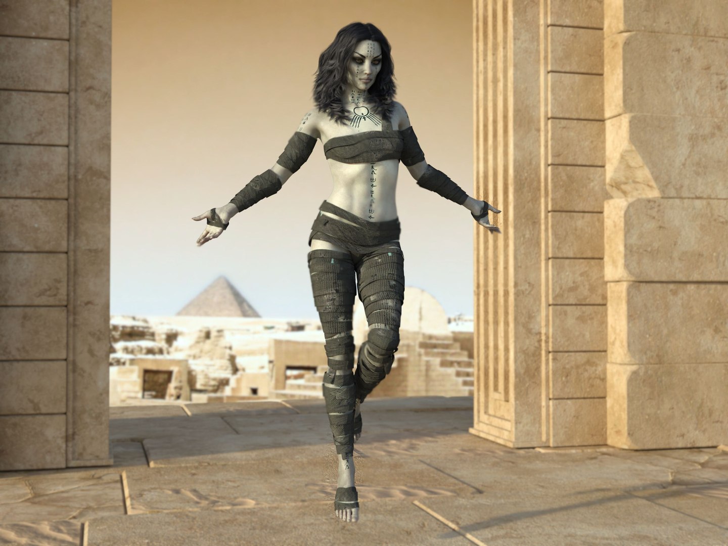 3D The Mummy - Ahmanet Rigged Low-poly 3D Model - TurboSquid 2425981