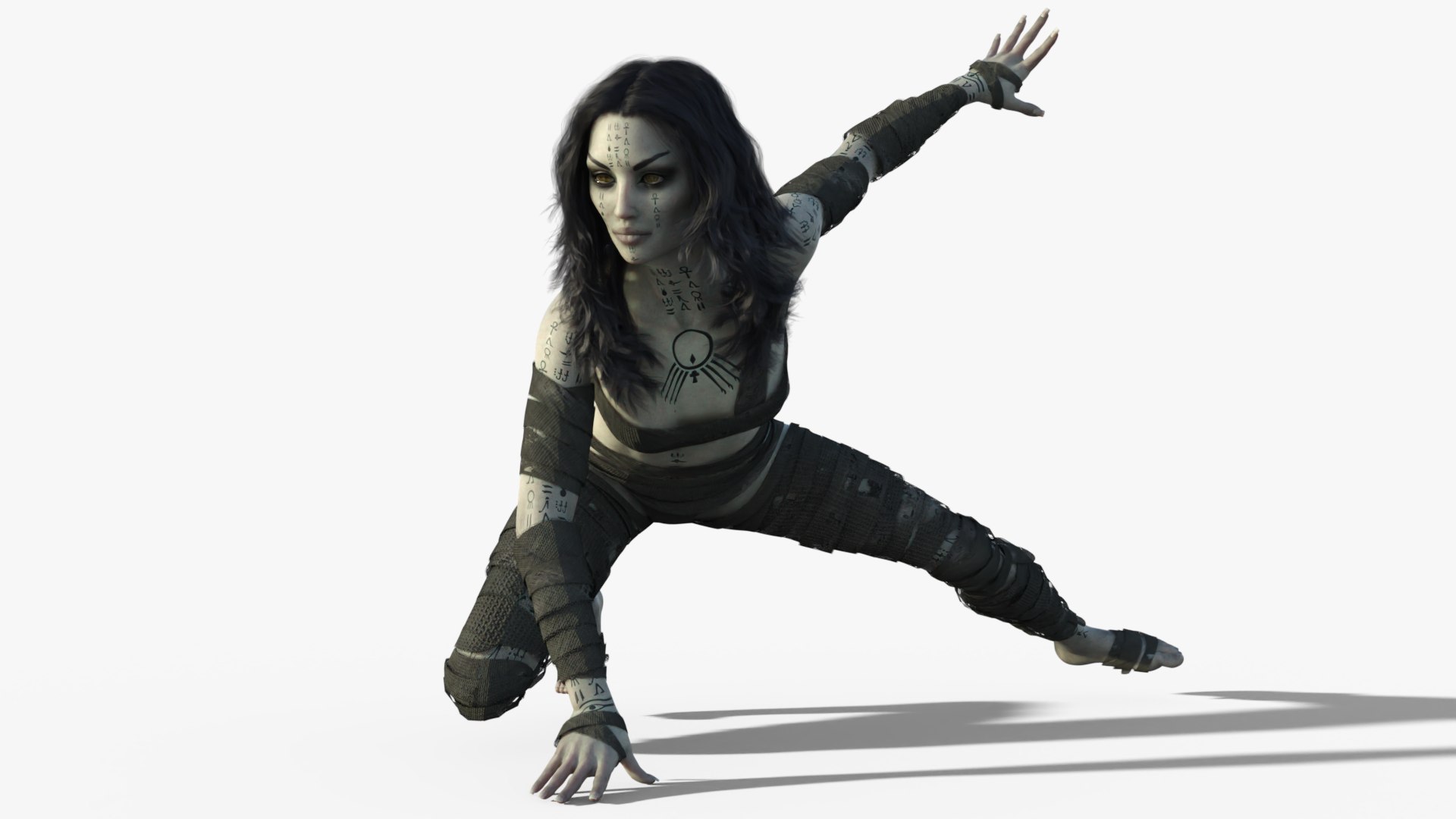 3D The Mummy - Ahmanet Rigged Low-poly 3D Model - TurboSquid 2425981