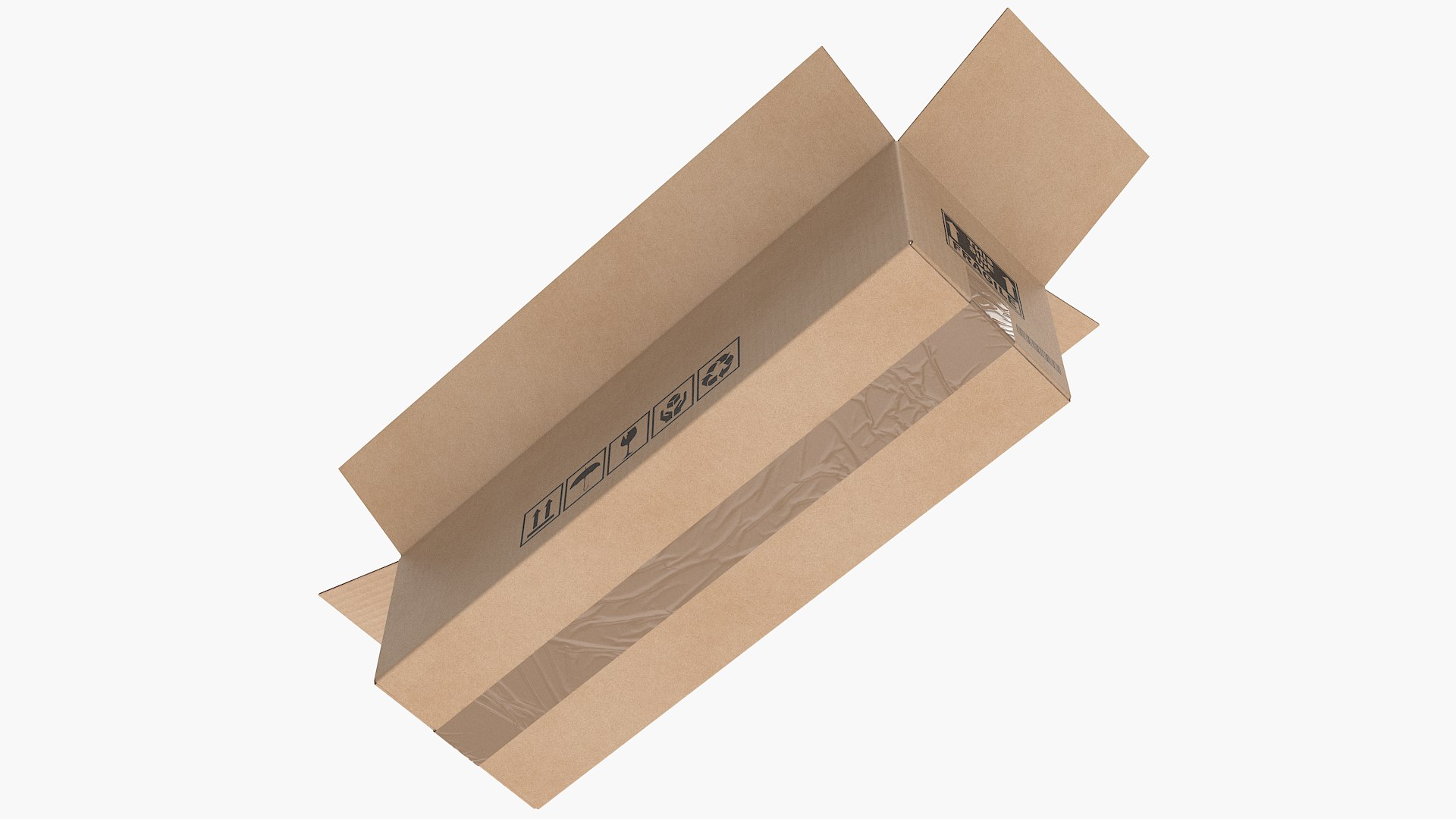 3D Cardboard Box 8 Open - TurboSquid 2181383