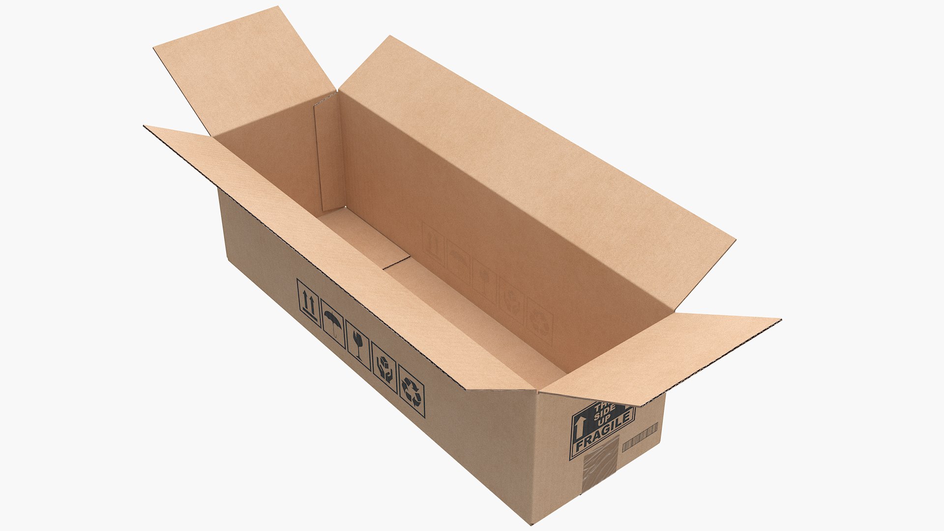 3D Cardboard Box 8 Open - TurboSquid 2181383