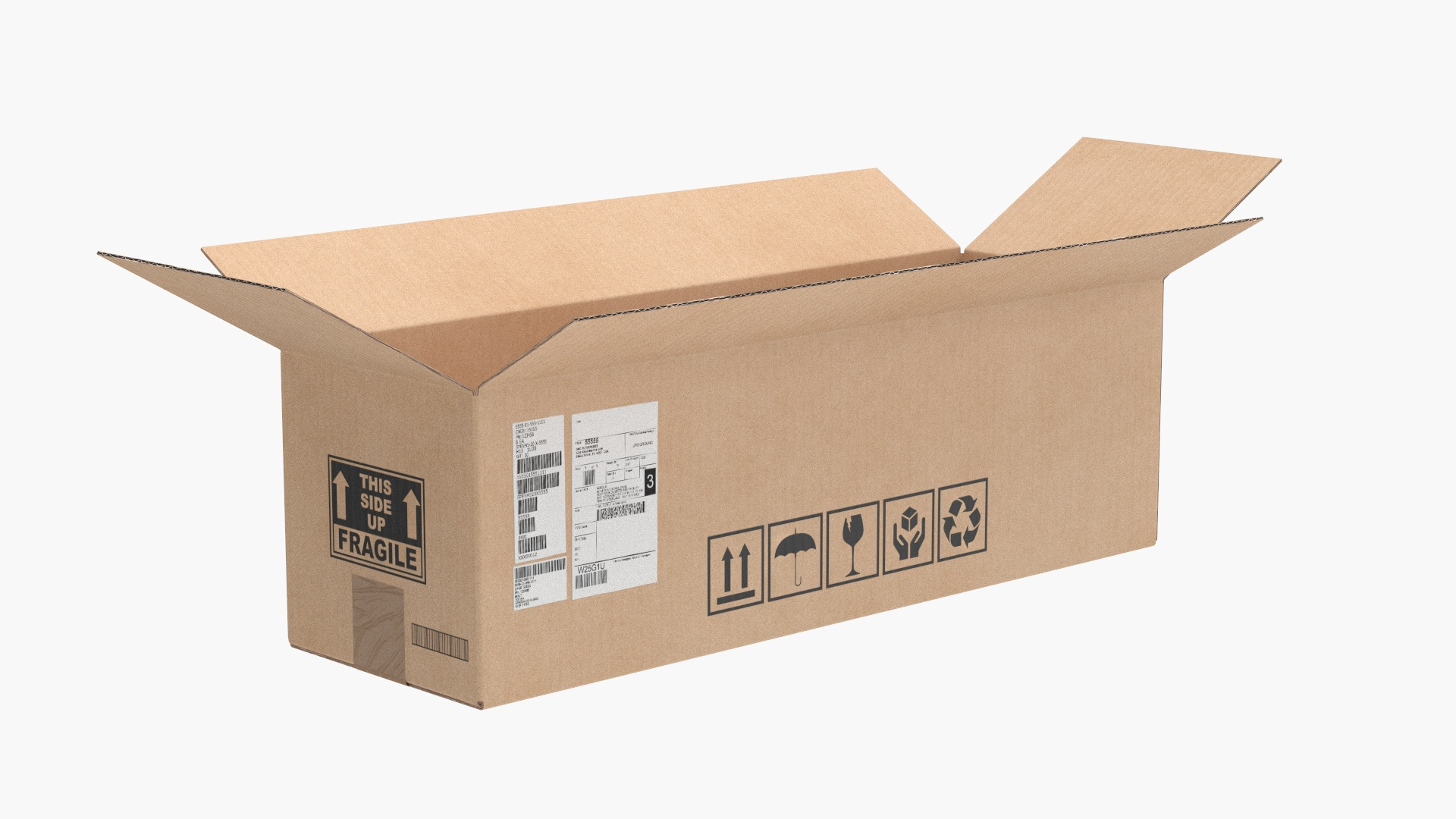 3D Cardboard Box 8 Open - TurboSquid 2181383