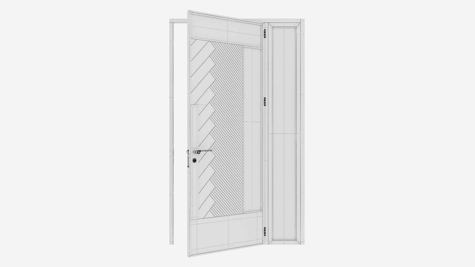 Aluminium Door 199 3D Model - TurboSquid 2039692