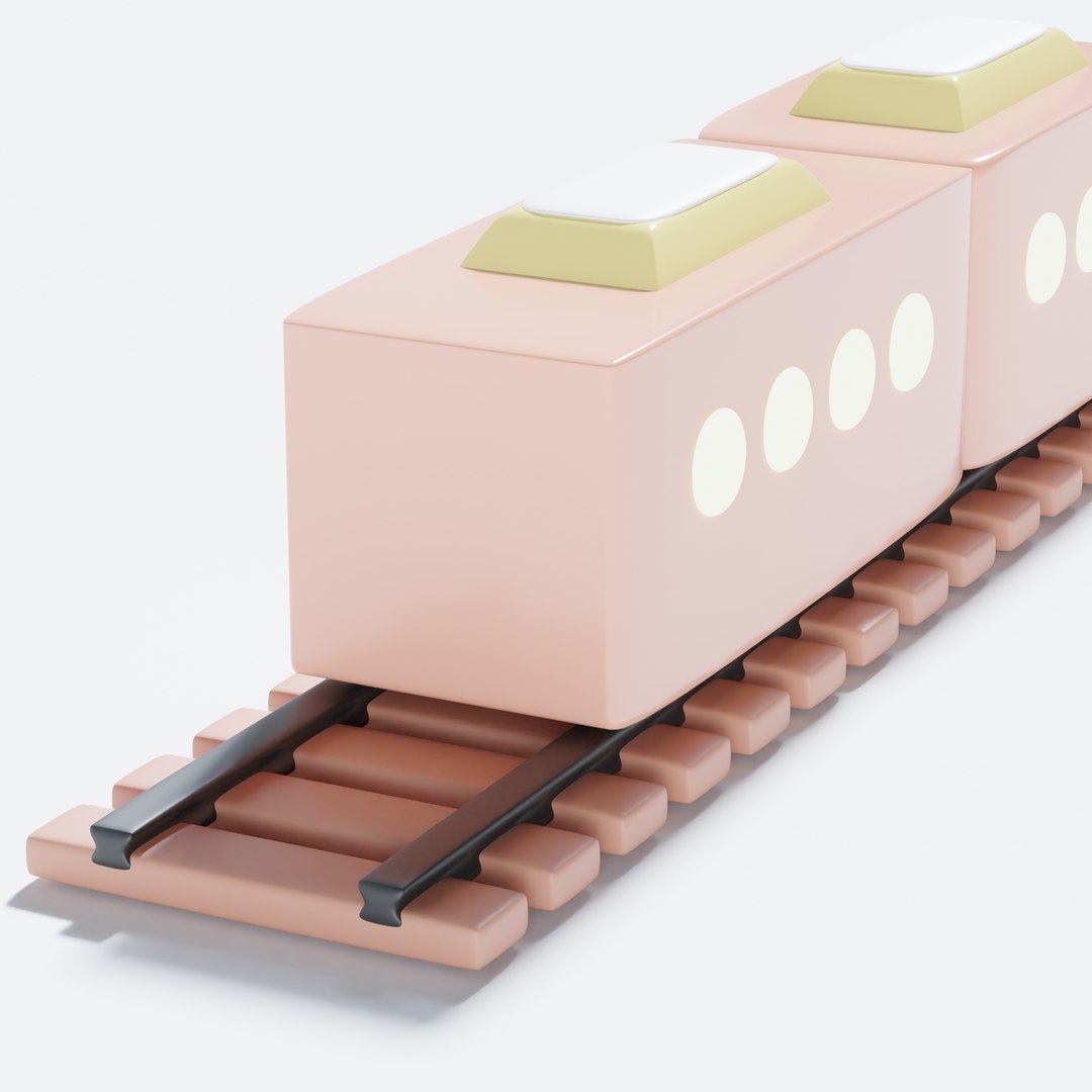 3D Train Cartoon Model - TurboSquid 2330162