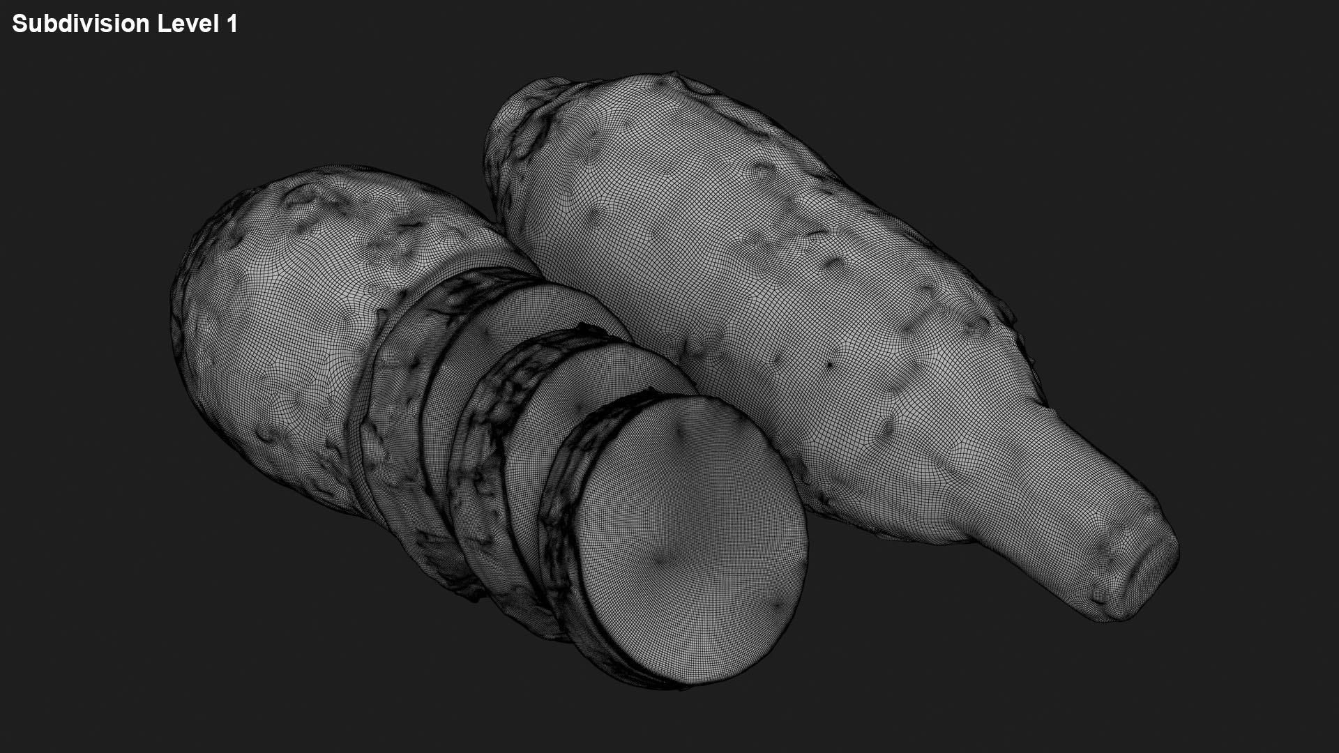 Whole Half Slice Taro Model - TurboSquid 2209752