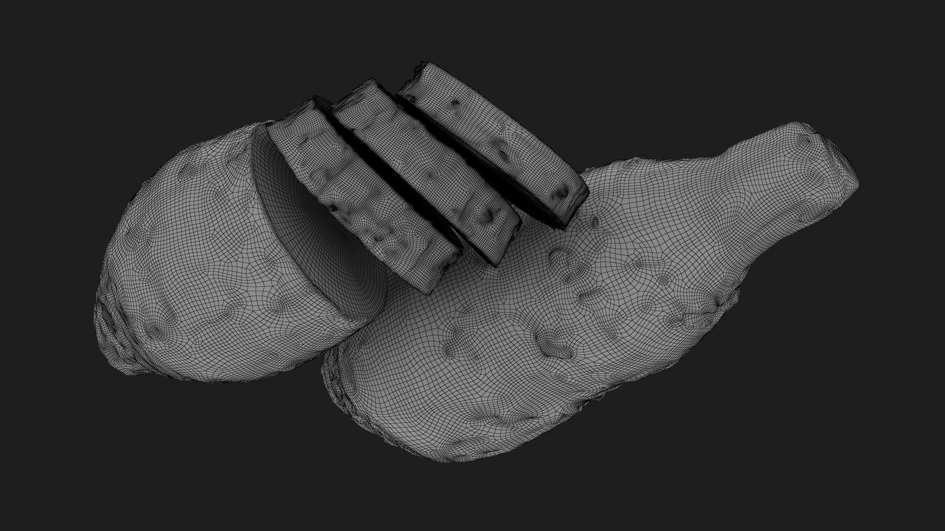Whole Half Slice Taro Model - TurboSquid 2209752