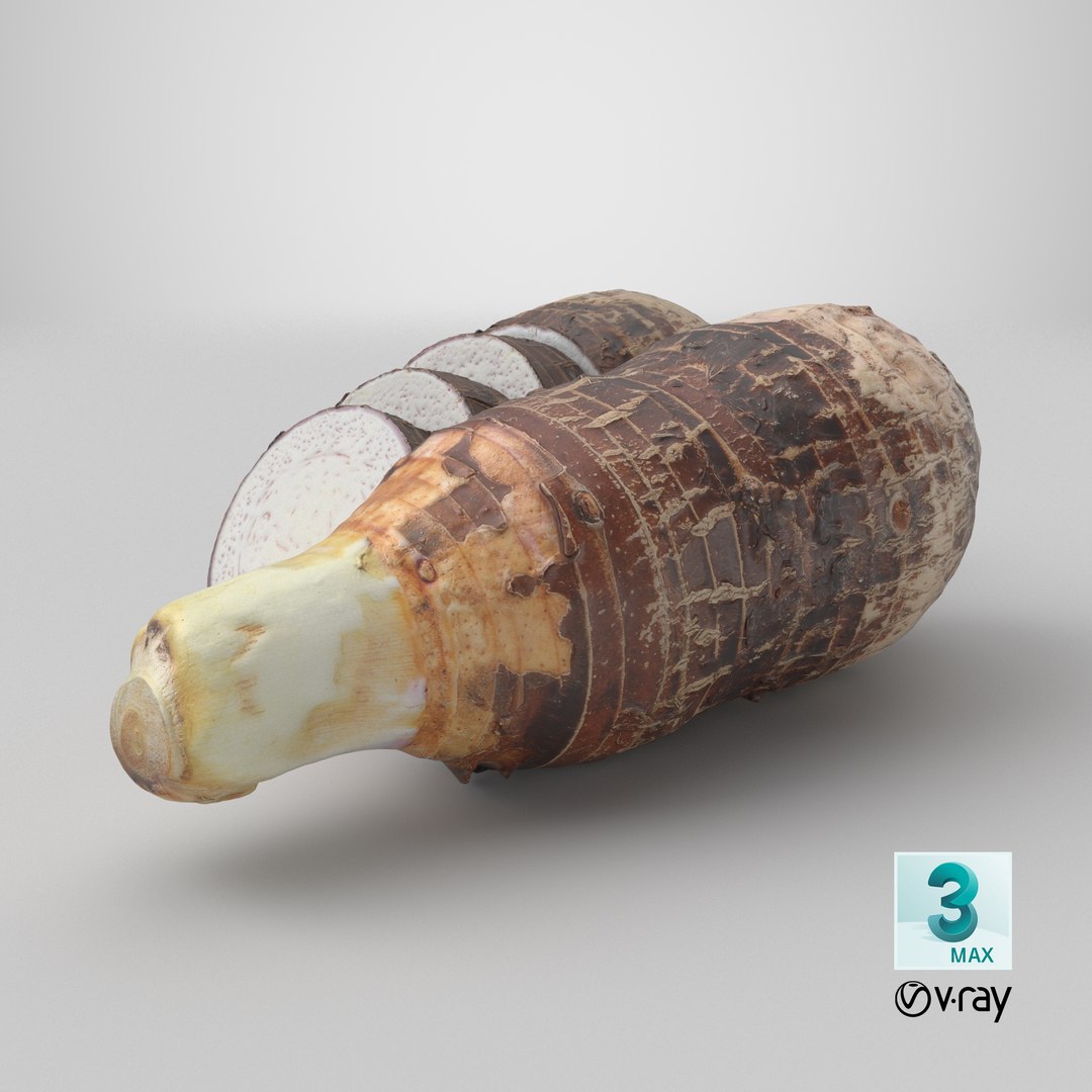 Whole Half Slice Taro Model - TurboSquid 2209752