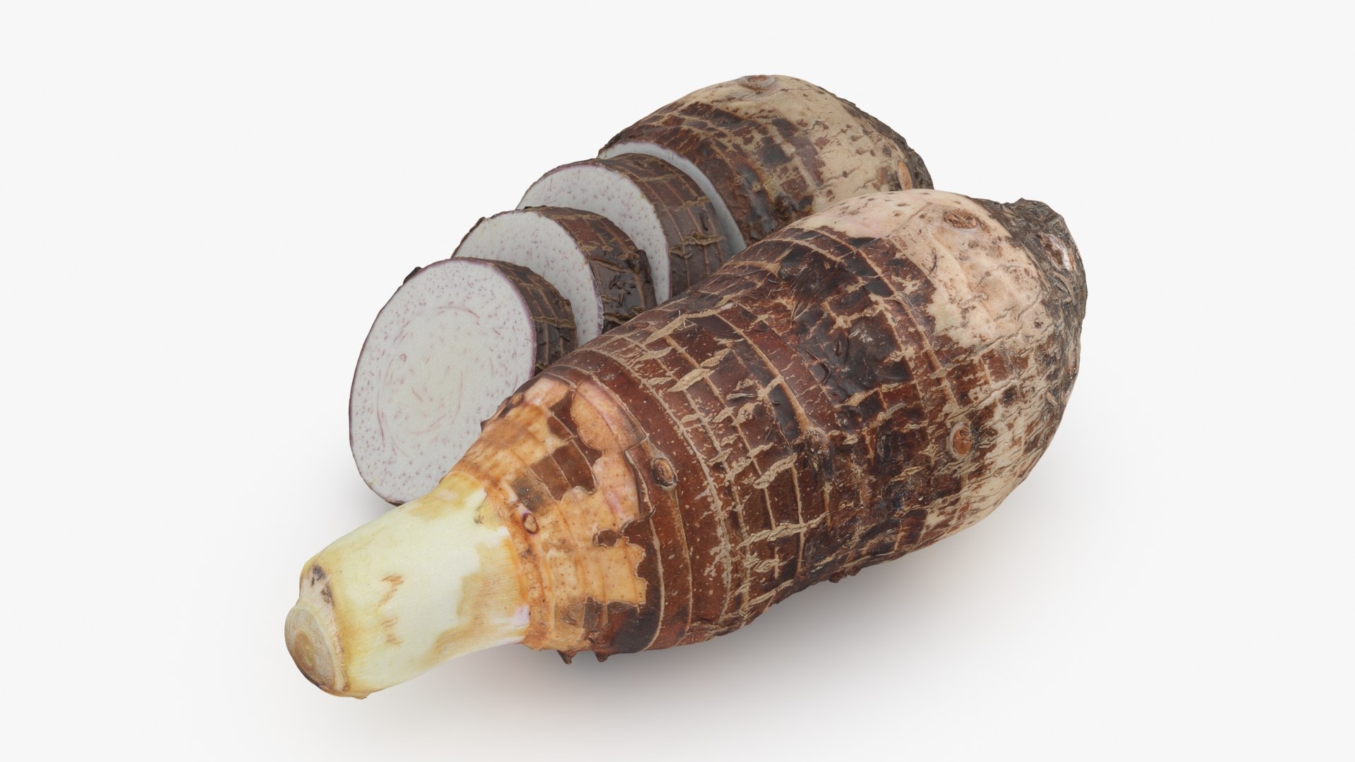 Whole Half Slice Taro Model - TurboSquid 2209752