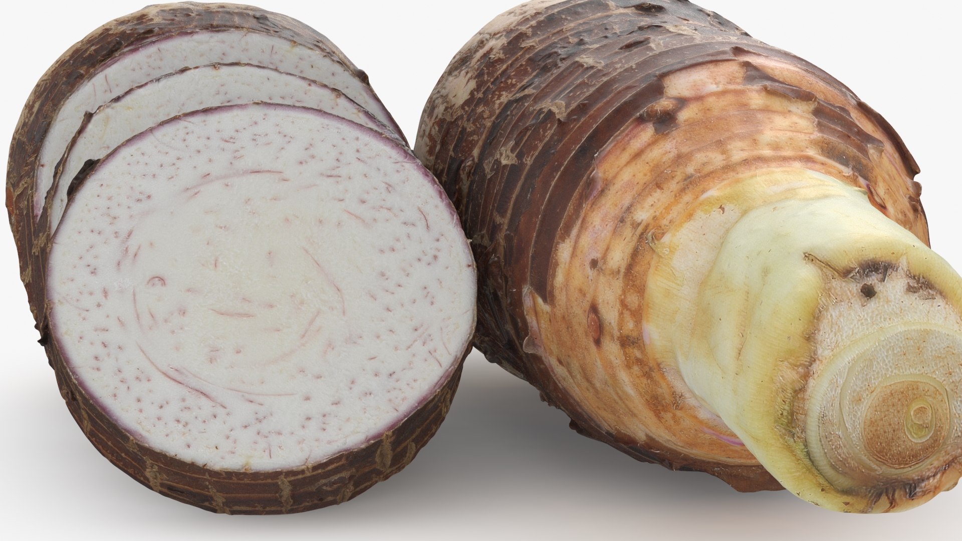 Whole Half Slice Taro Model - TurboSquid 2209752