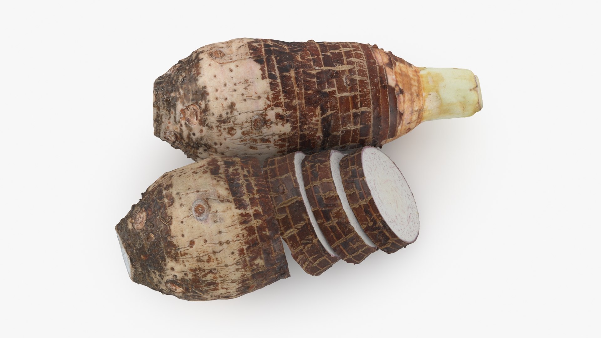 Whole Half Slice Taro Model - TurboSquid 2209752