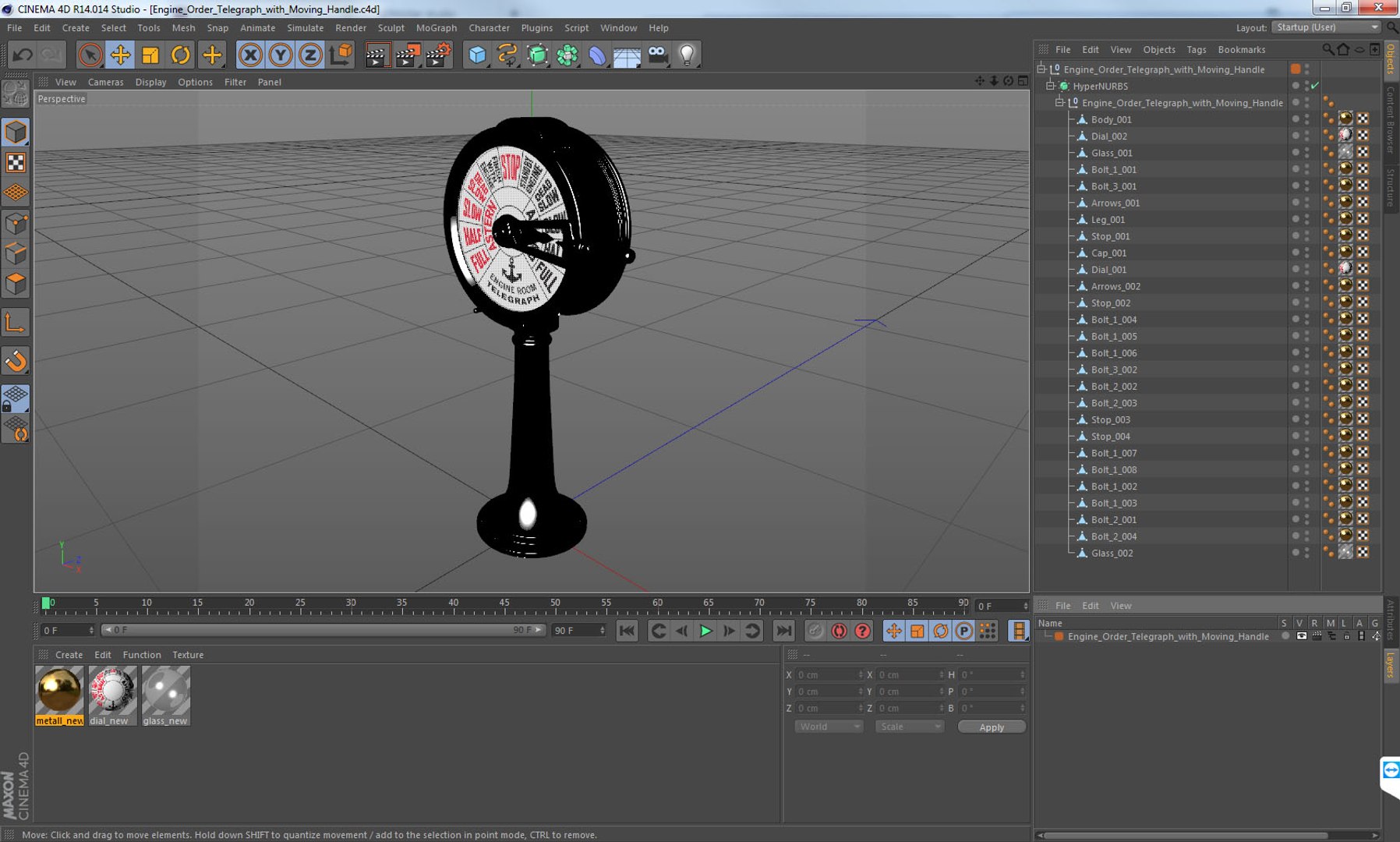 3D Engine Order Telegraph Moving Model - TurboSquid 1329196
