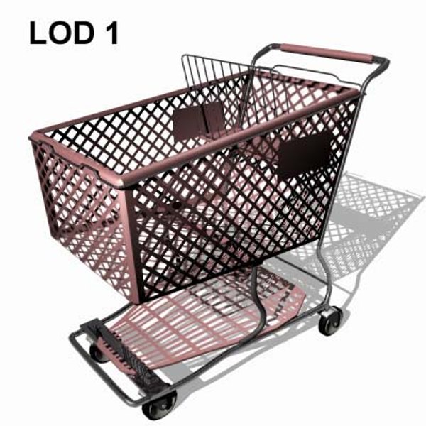 shopping cart 3d model