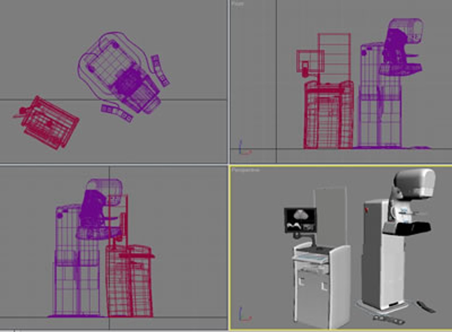 Digital Mammography Machine Medical 3d Model
