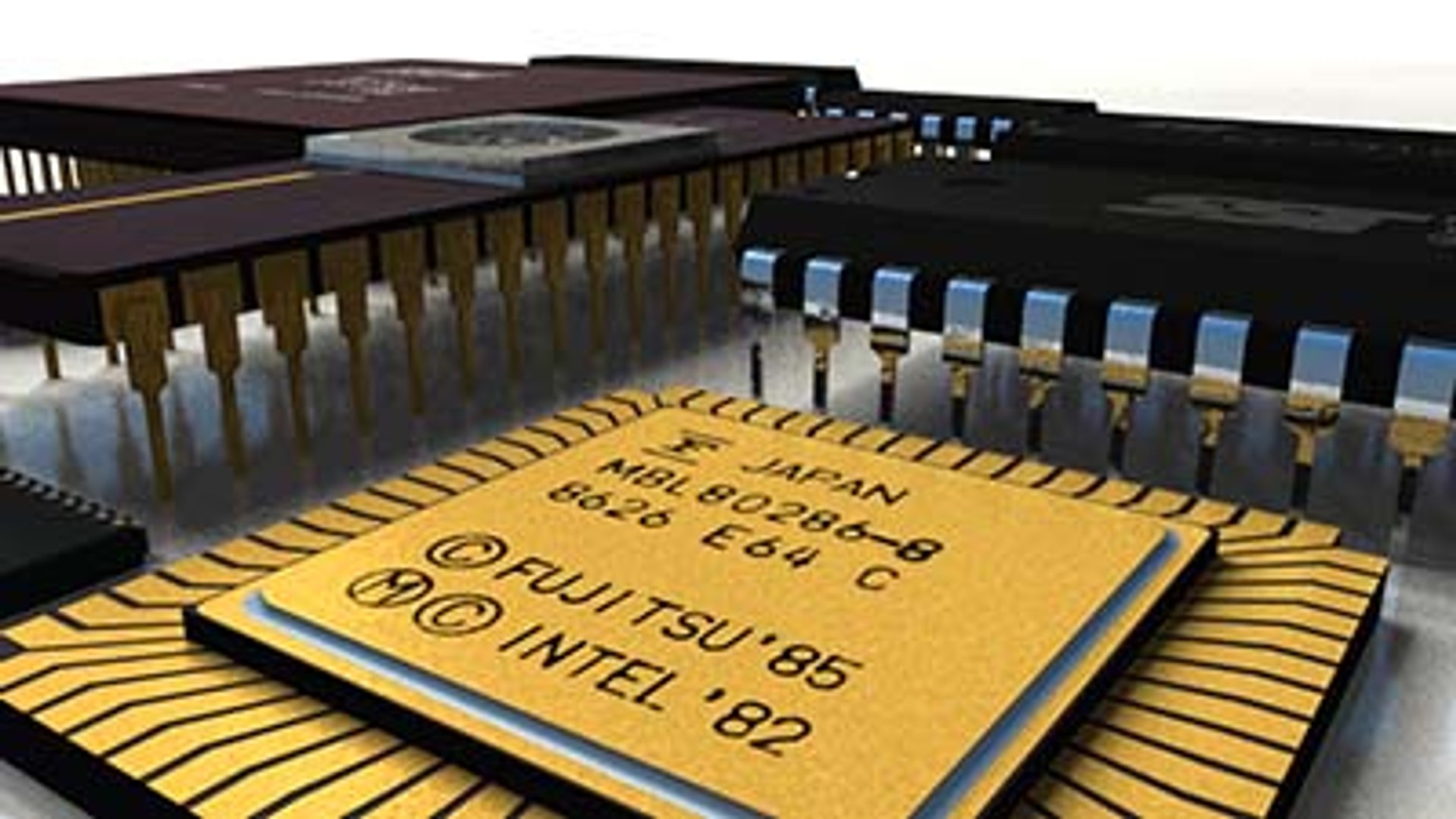 Computer Chips Cpus Ram Obj