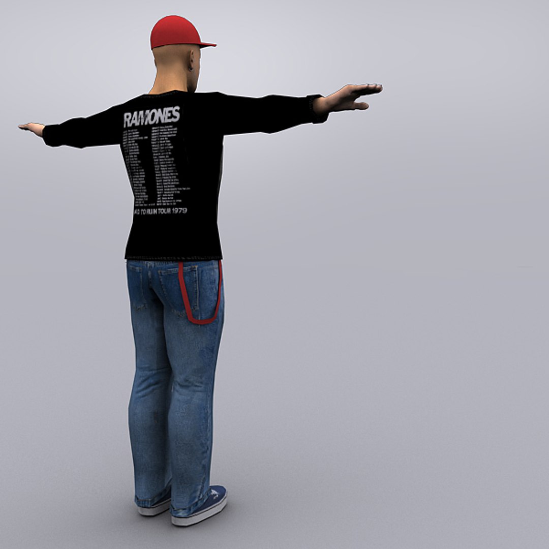 Joey Human Male Character 3d Max