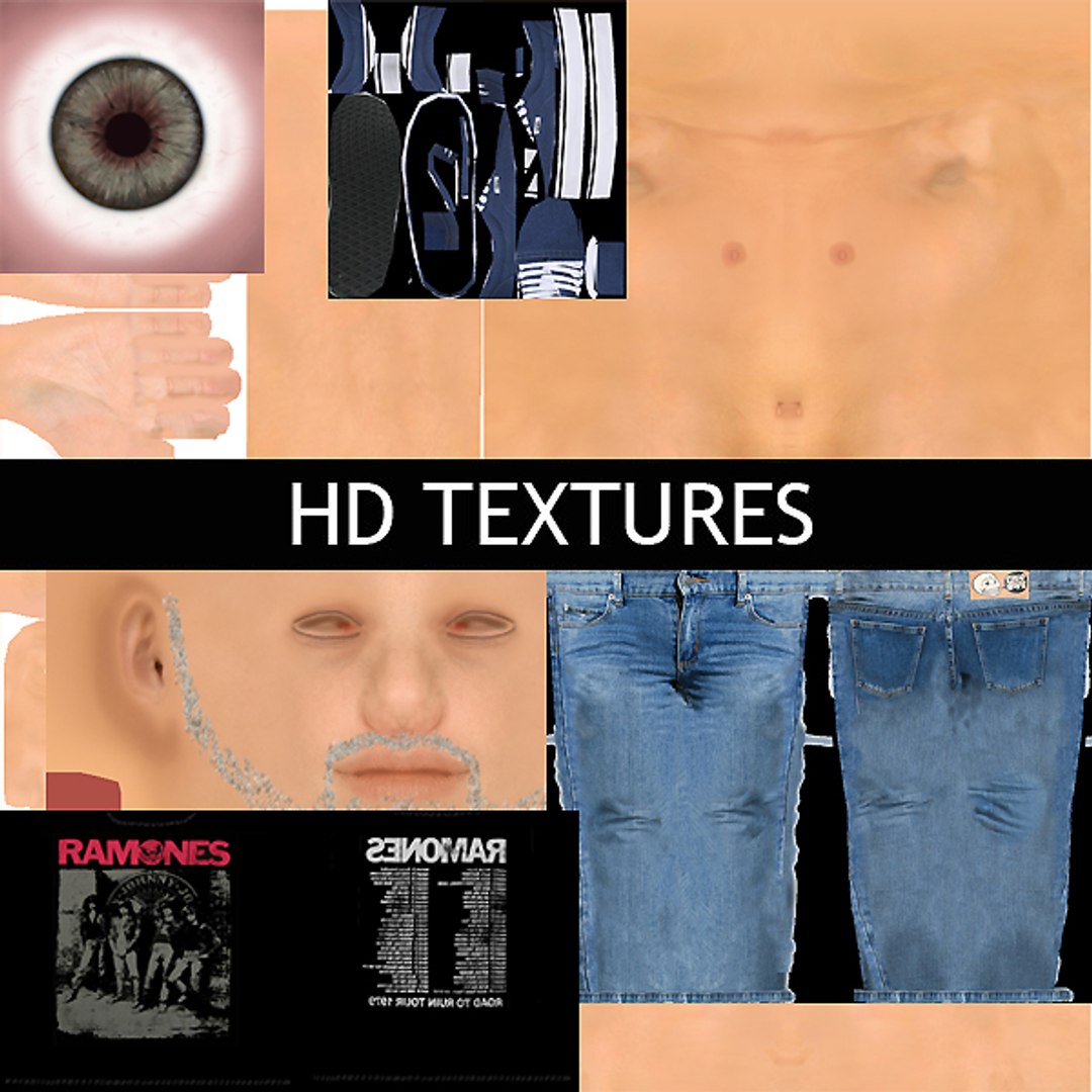 Joey Human Male Character 3d Max