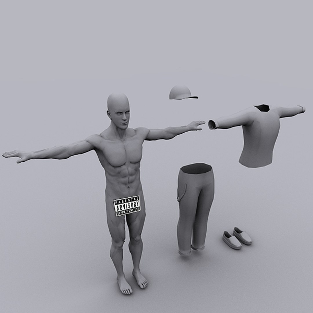 Joey Human Male Character 3d Max