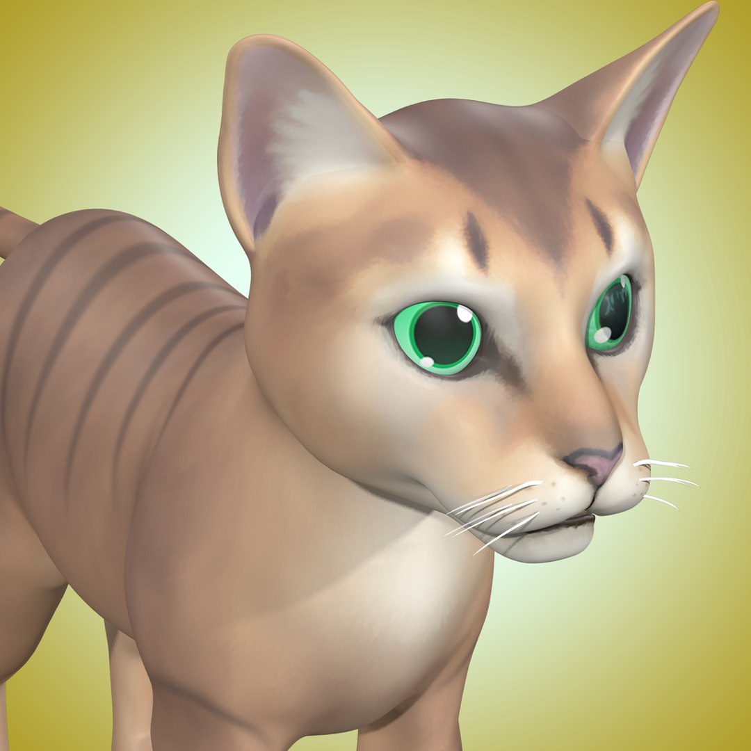 3D Cartoon Stylized Cat Model - TurboSquid 2004078