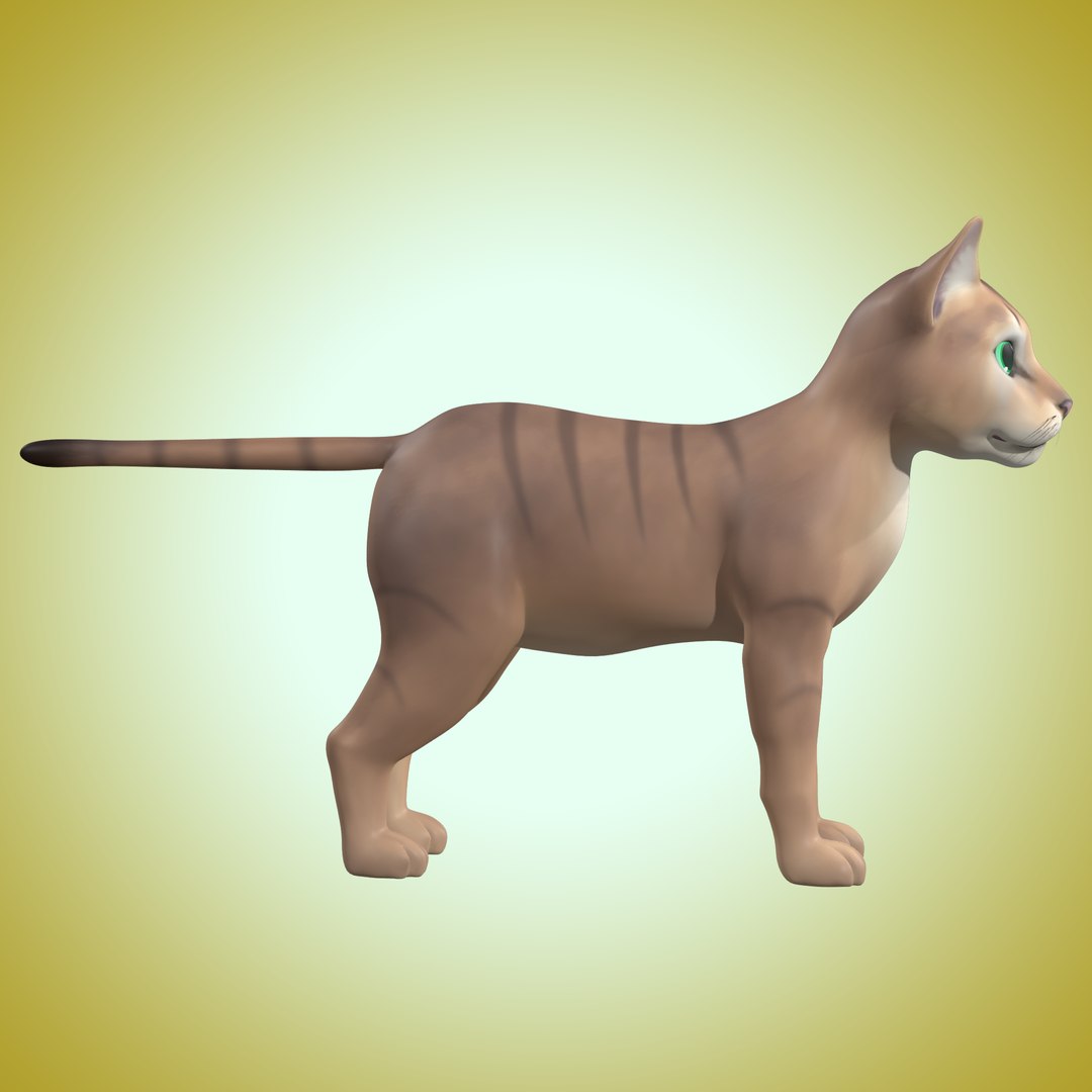 3D Cartoon Stylized Cat Model - TurboSquid 2004078