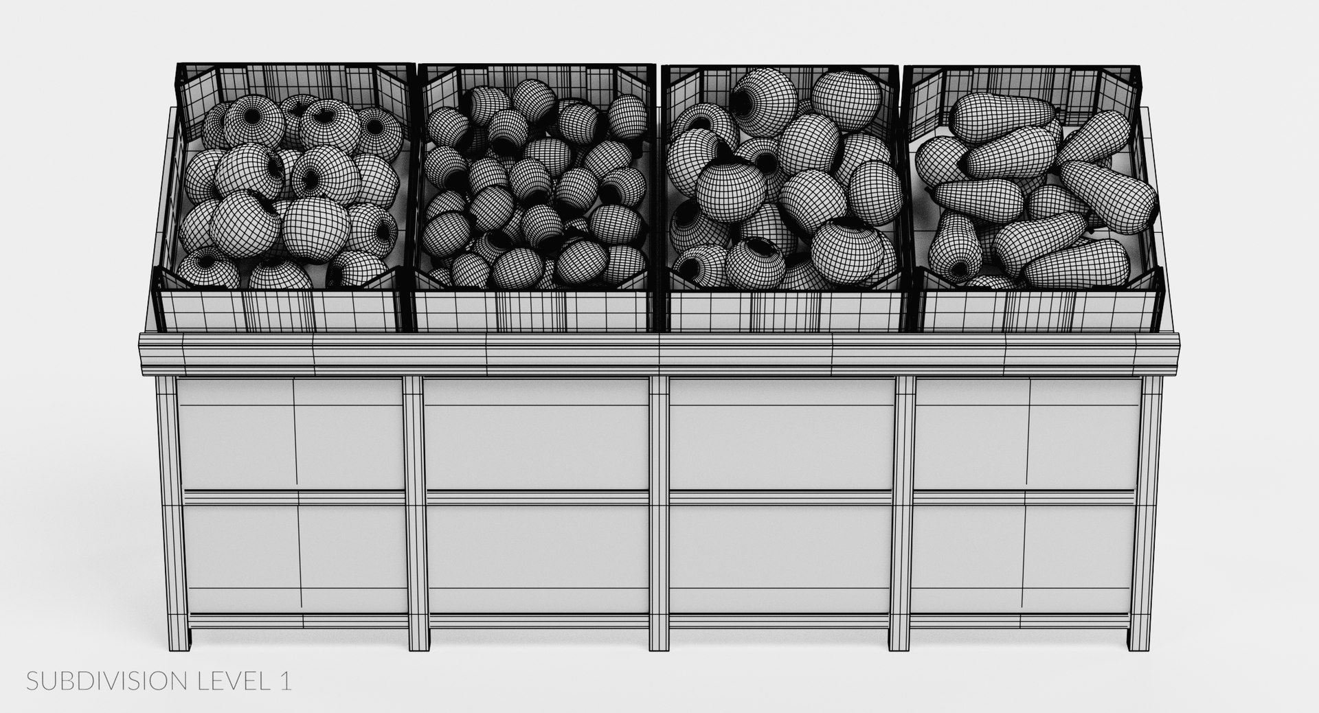 Fruit Stand Model - TurboSquid 1405566