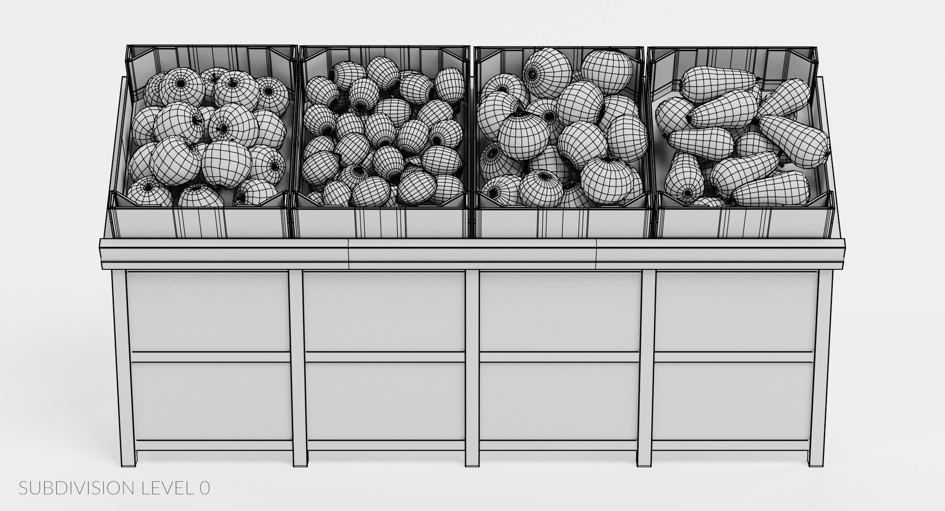 Fruit Stand Model - TurboSquid 1405566
