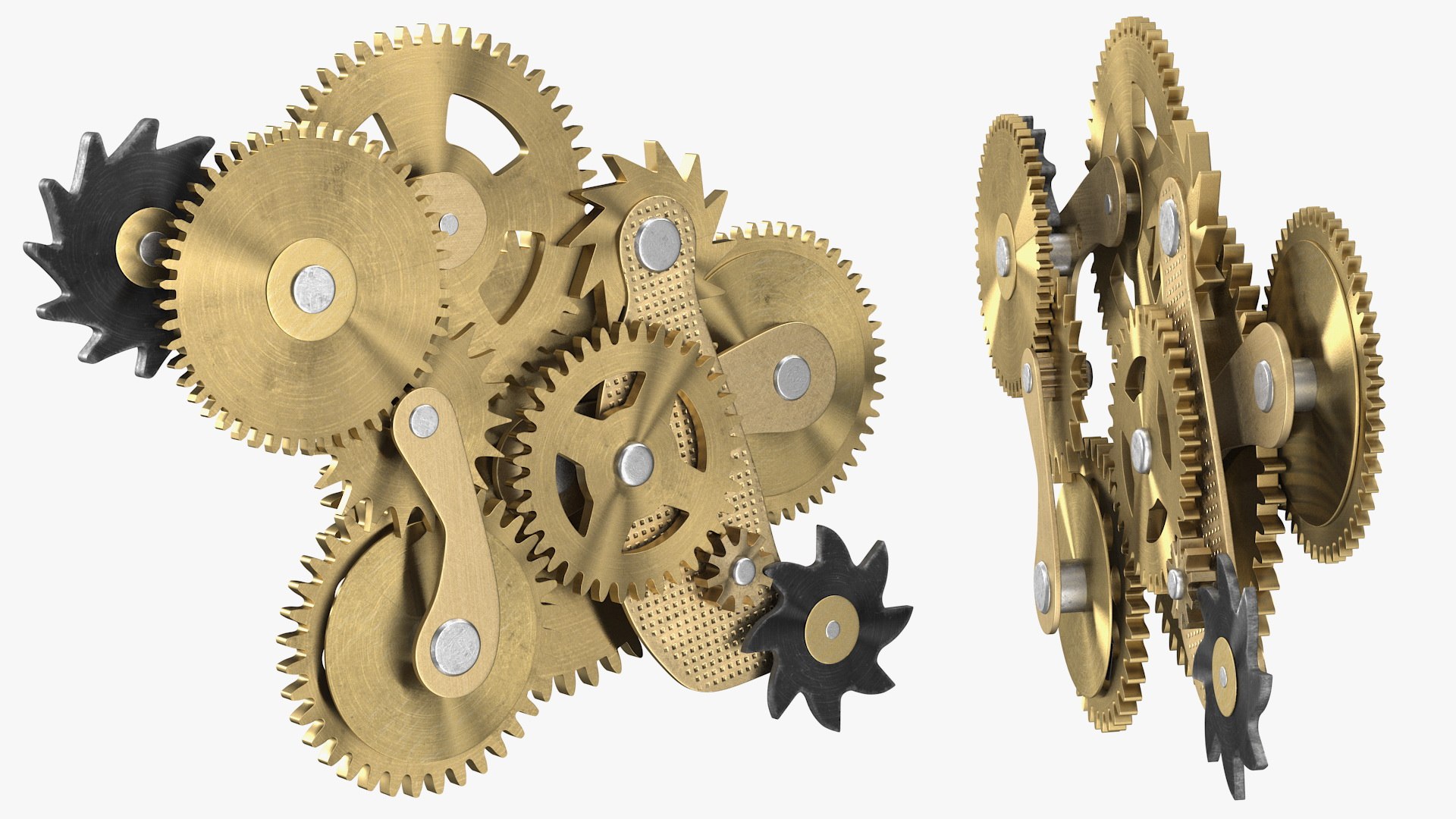 3D Cog Gears Bronze - TurboSquid 1656942