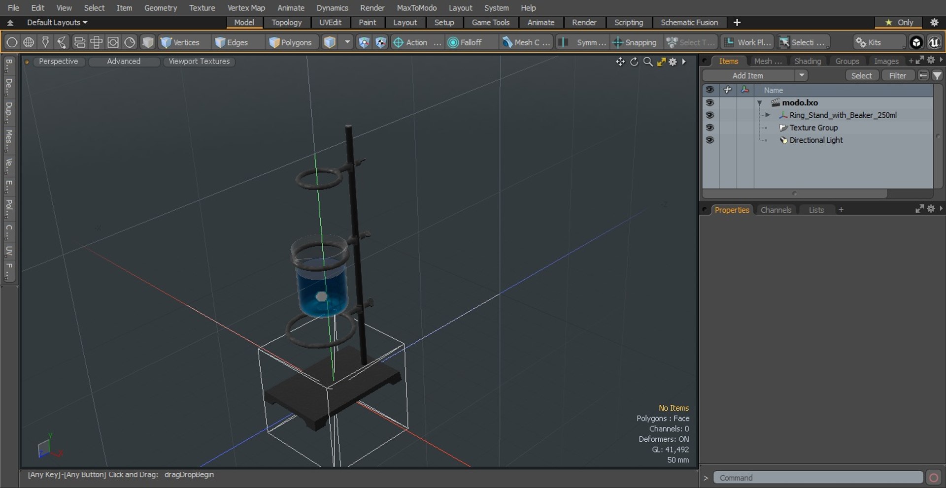 Ring Stand with Beaker 250ml 3D - TurboSquid 2151837