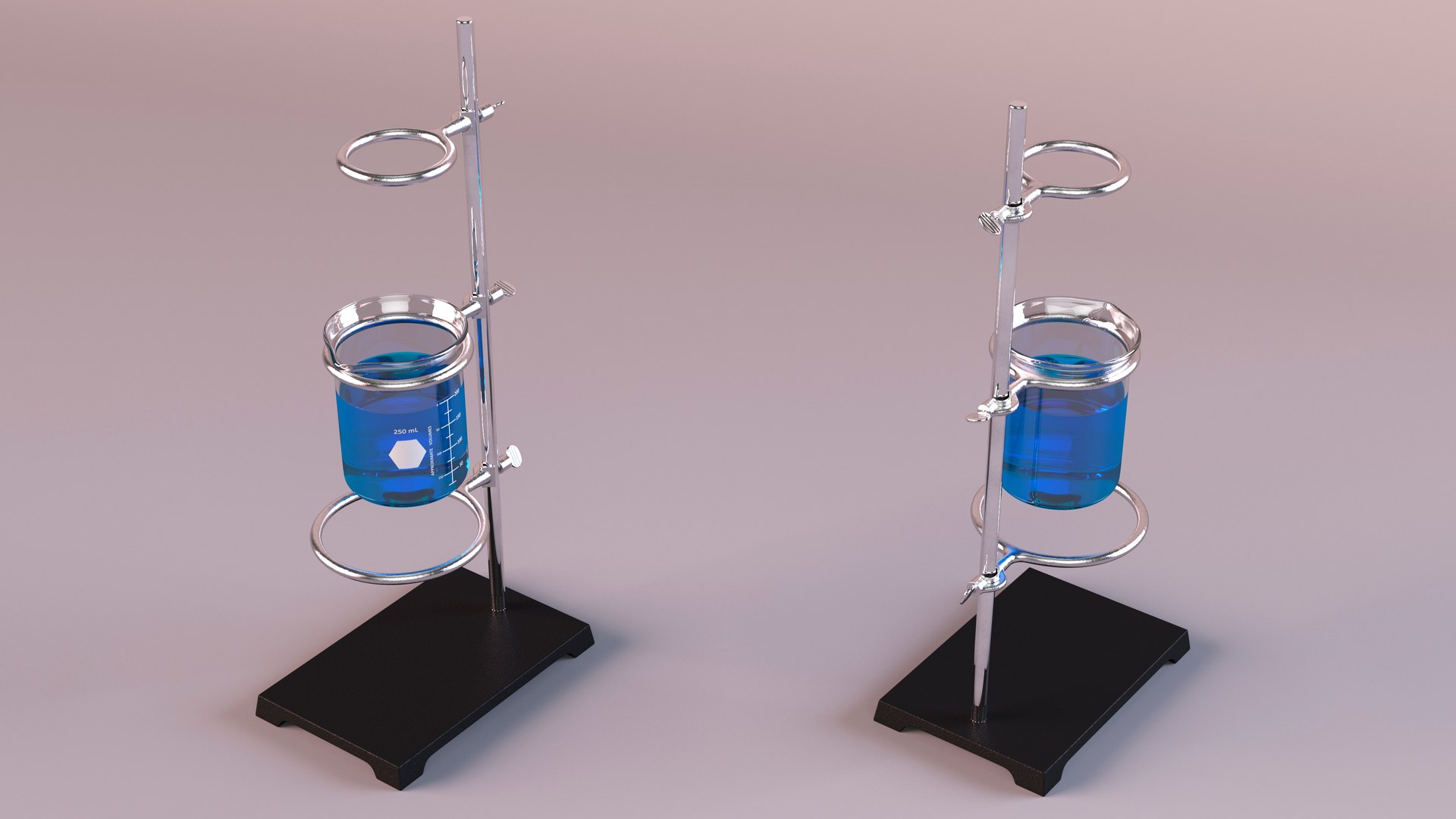 Ring Stand with Beaker 250ml 3D - TurboSquid 2151837