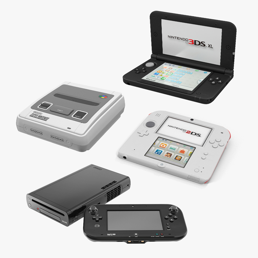 Nintendo consoles gaming 3D model - TurboSquid 1599064