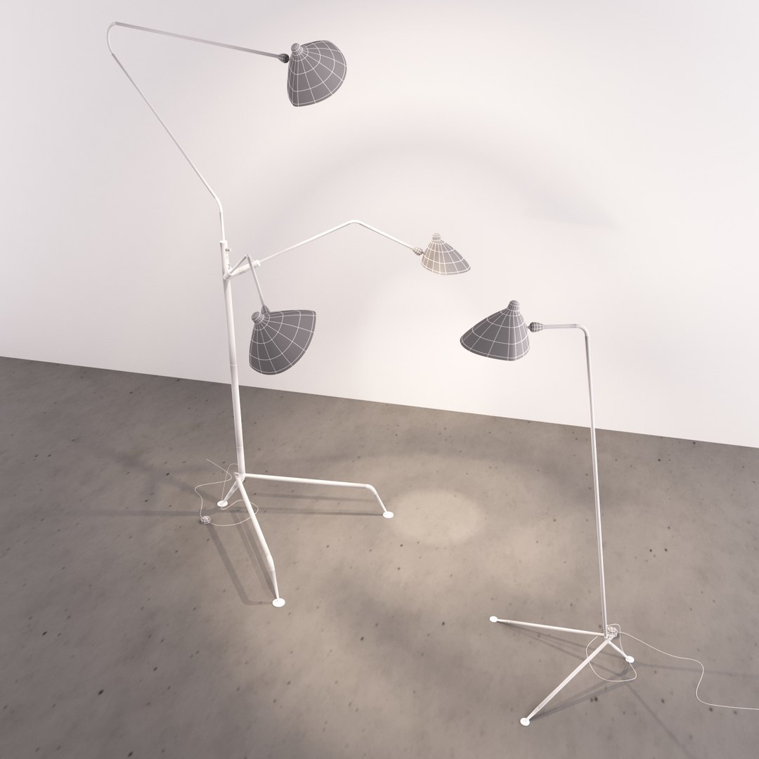 Standing Lamp Package Serge 3D Model - TurboSquid 1367930