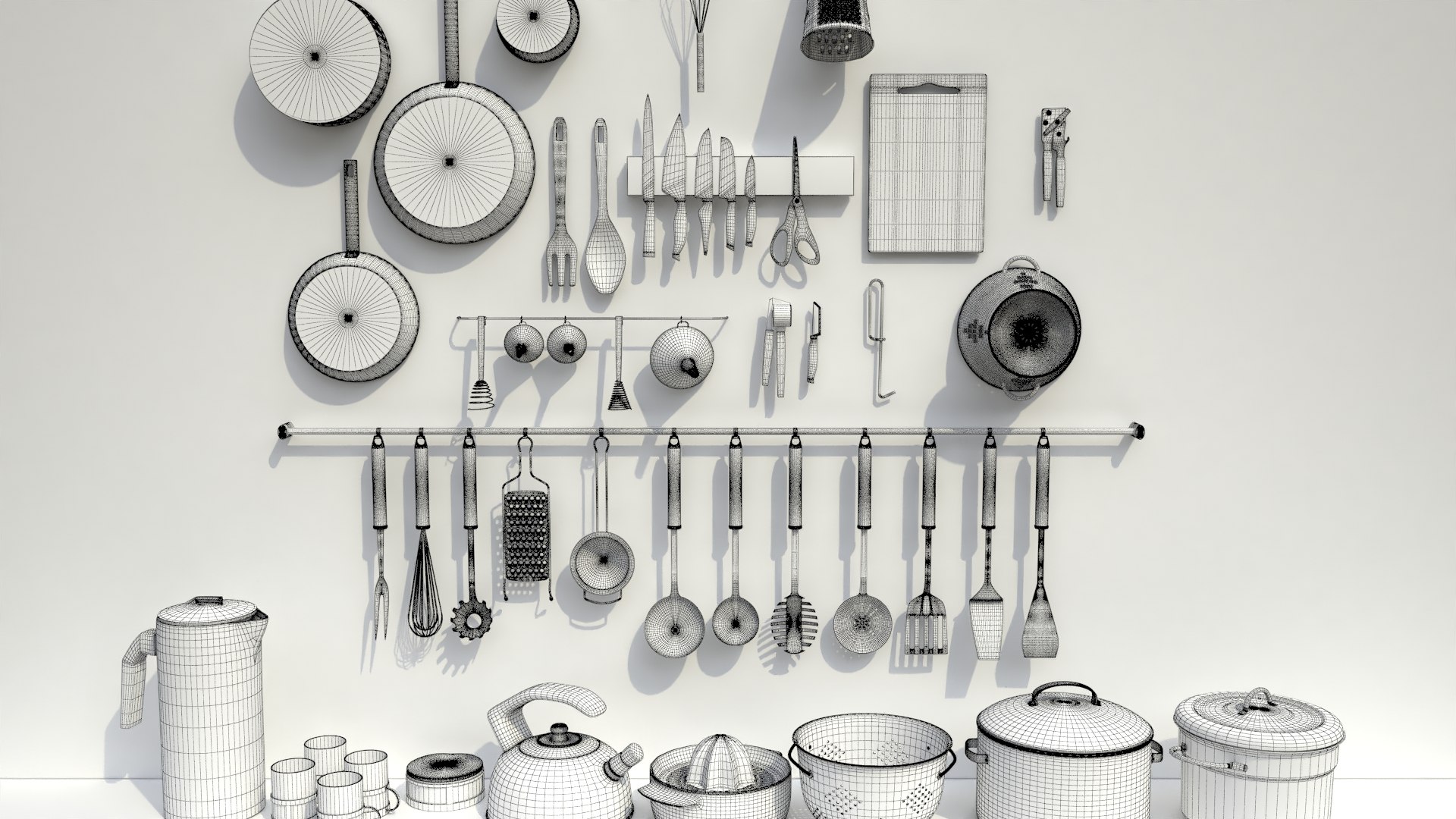 Kitchen utensils42023404618 3D model - TurboSquid 2058374