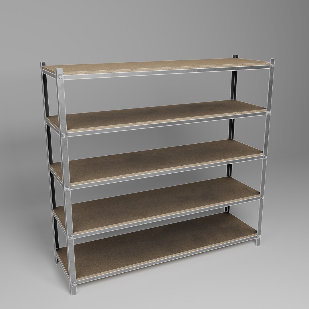 3D Steel Shelf - Model 3D LowPoly - TurboSquid 1822742