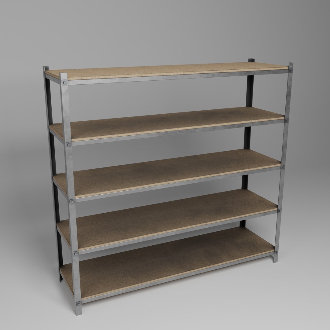 3D Steel Shelf - Model 3D LowPoly - TurboSquid 1822742