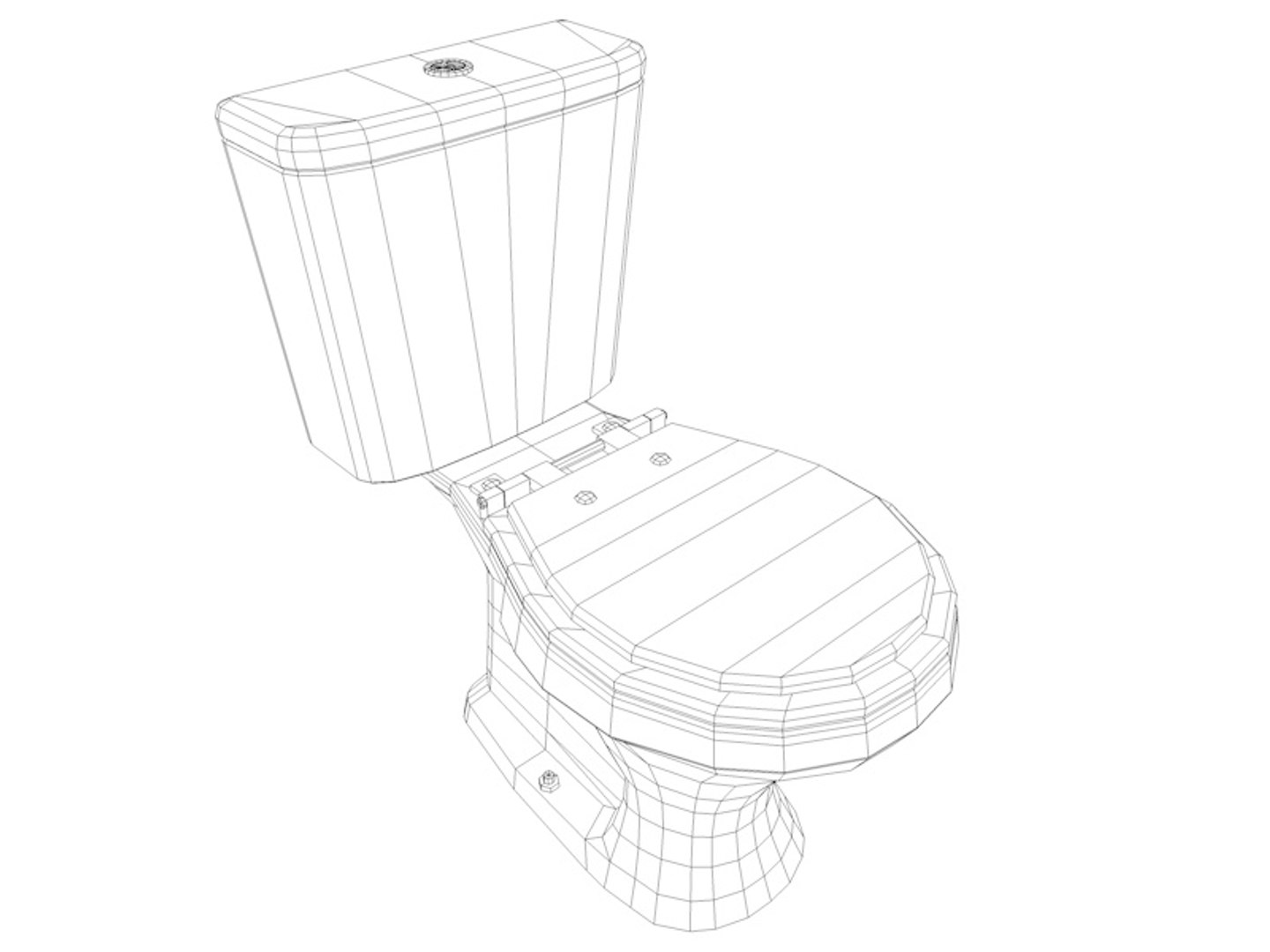 3d toilet t model