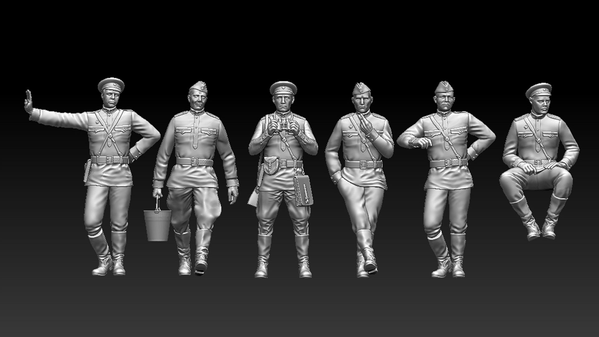 3D ussr soldiers ww2 model - TurboSquid 1766291