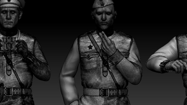 modelo 3d soldados de la urss ww2 - TurboSquid 1766291