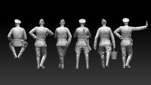 modelo 3d soldados de la urss ww2 - TurboSquid 1766291