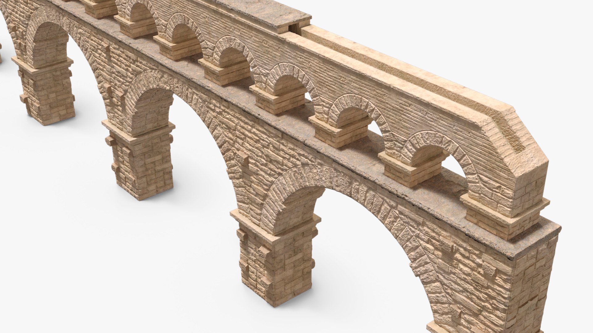 3D Model Single Tier Aqueduct - TurboSquid 2349815