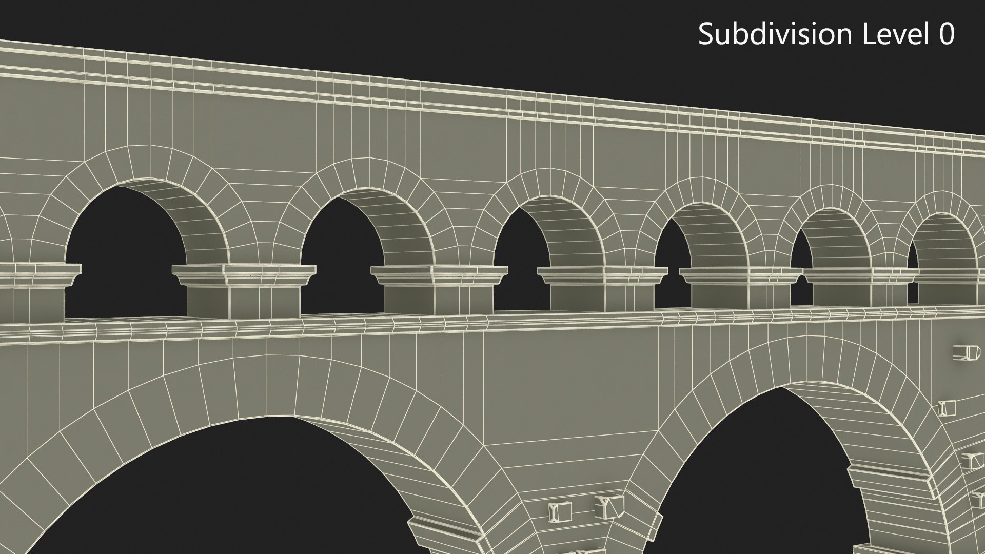 3D Model Single Tier Aqueduct - TurboSquid 2349815