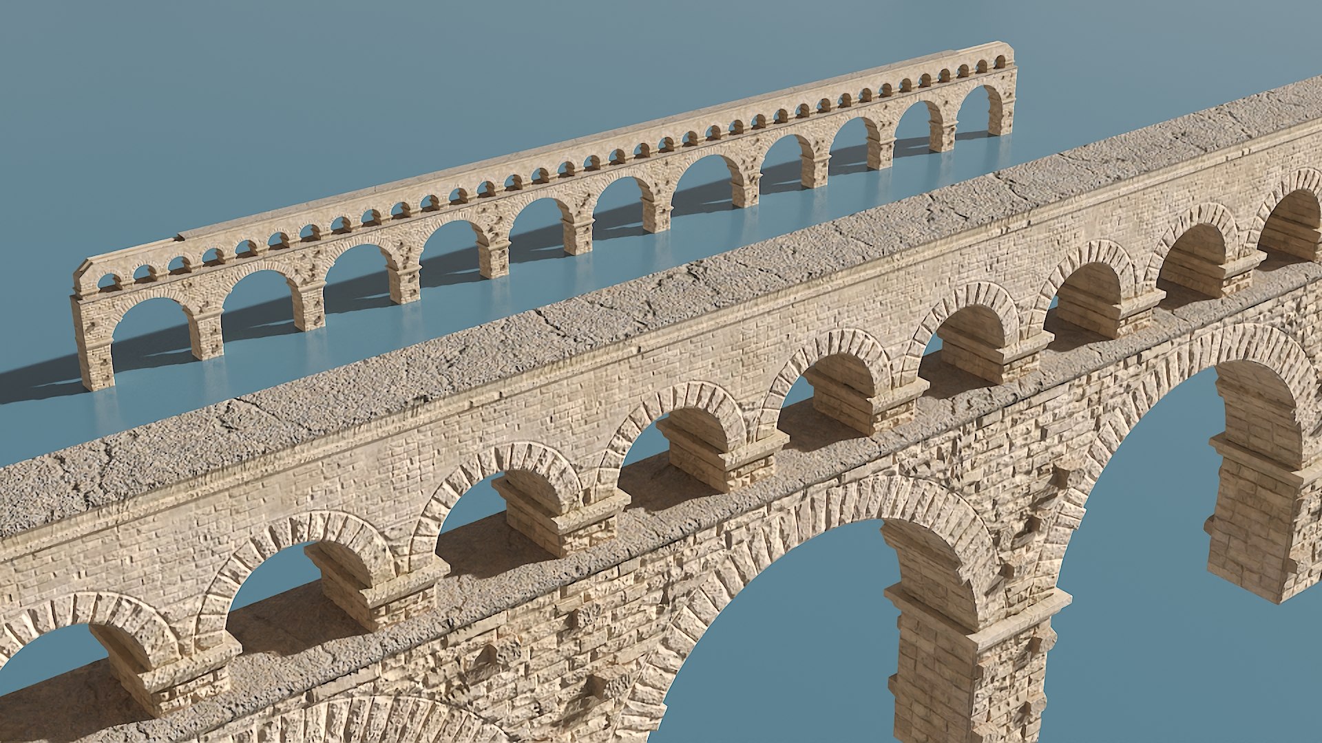 3D Model Single Tier Aqueduct - TurboSquid 2349815