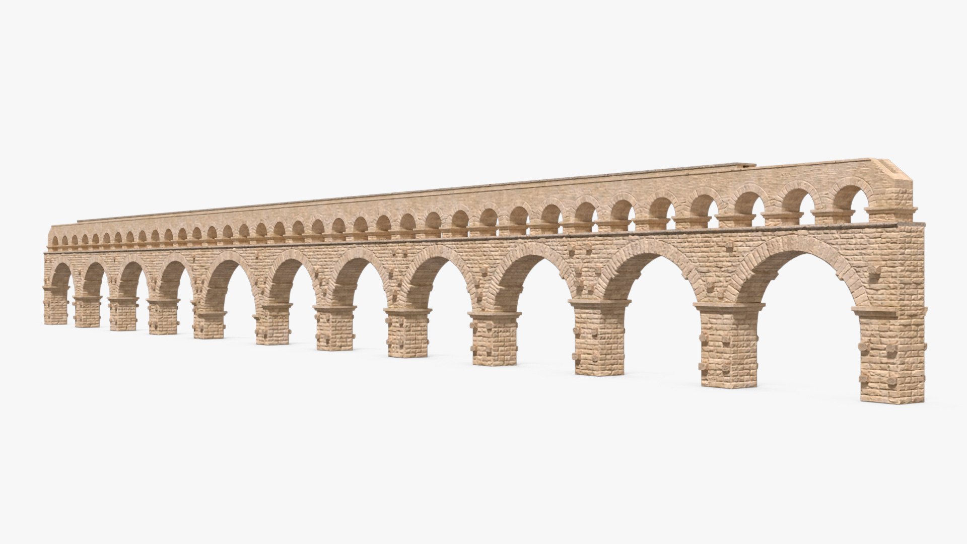 3D Model Single Tier Aqueduct - TurboSquid 2349815