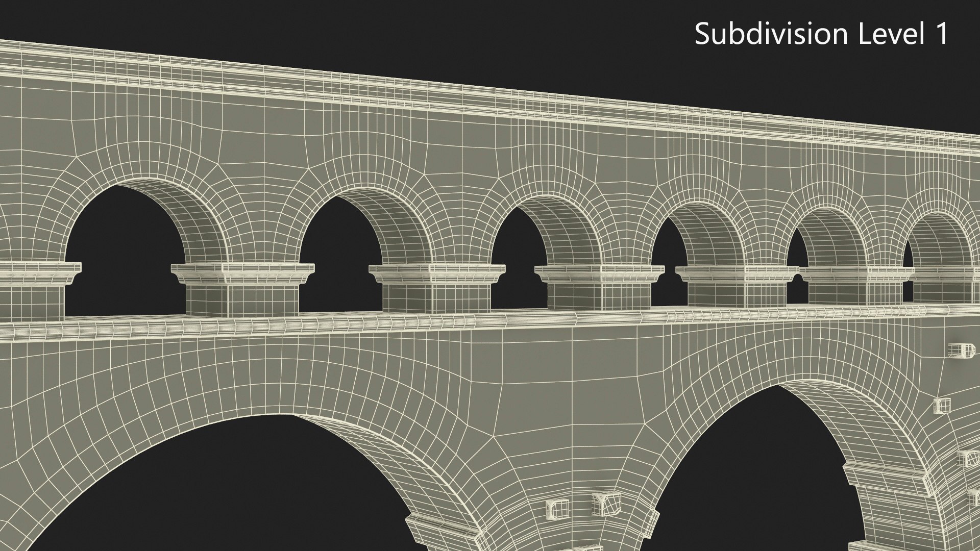 3D Model Single Tier Aqueduct - TurboSquid 2349815