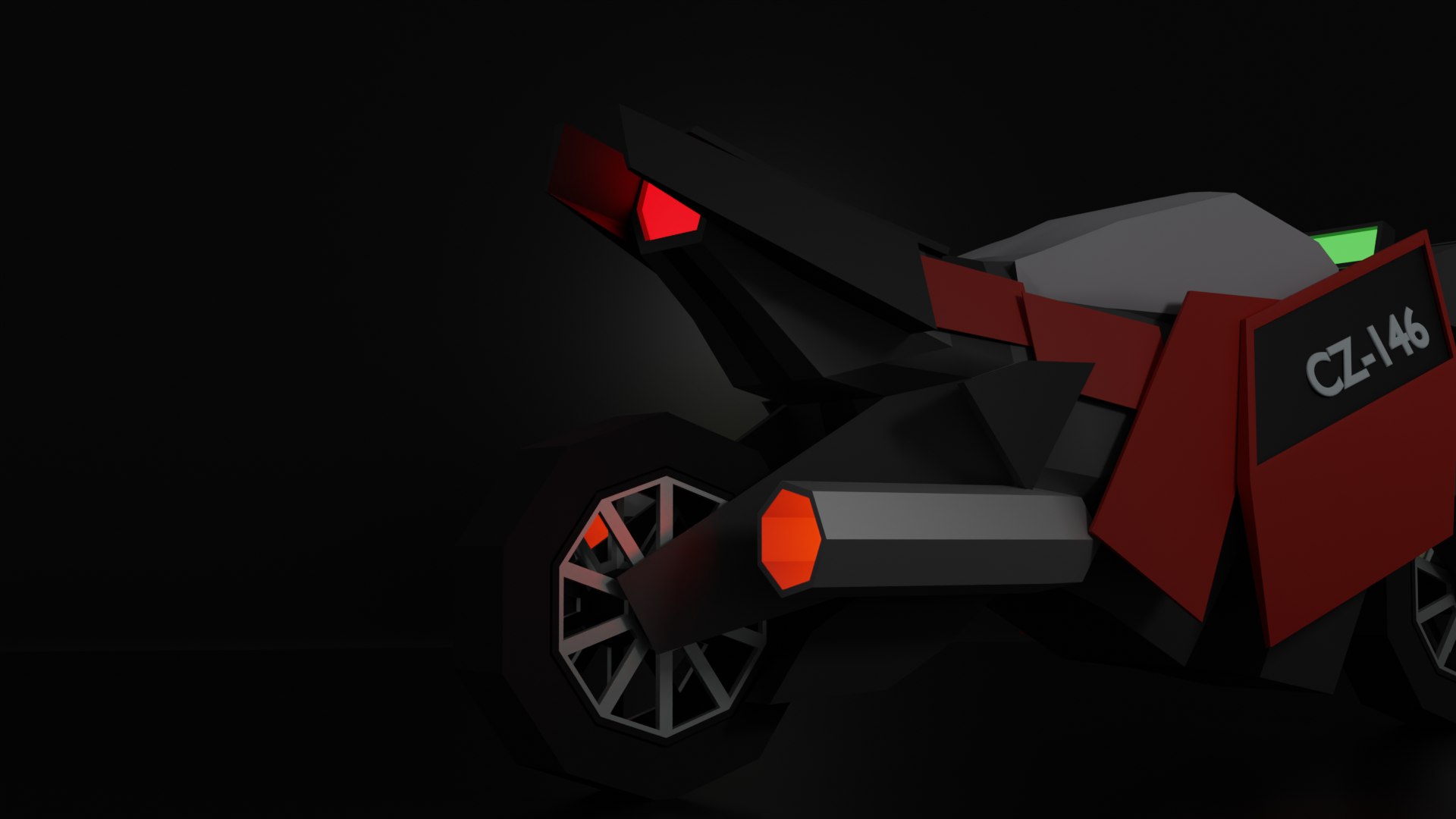 3D Futuristic Simple Motorcycle Model - TurboSquid 2183760
