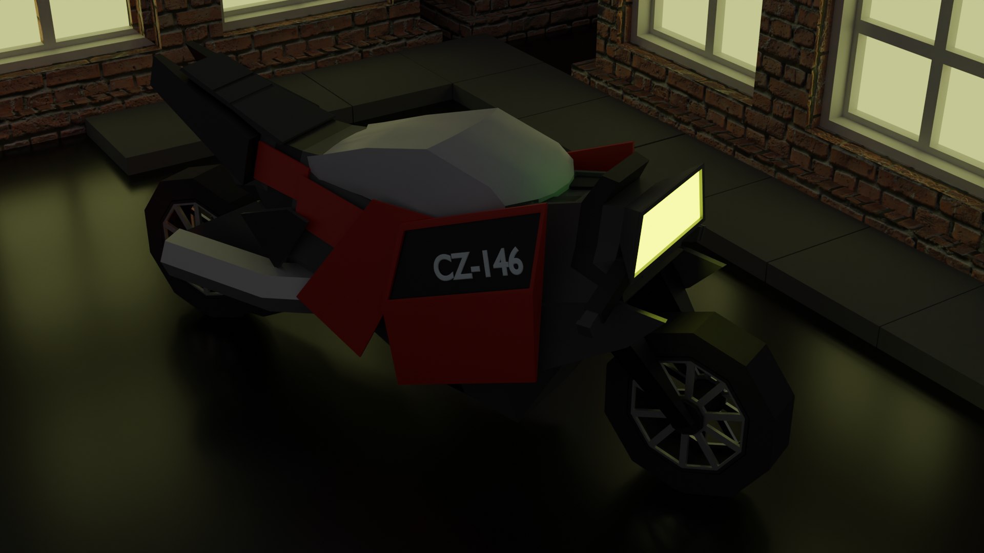 3D Futuristic Simple Motorcycle Model - TurboSquid 2183760